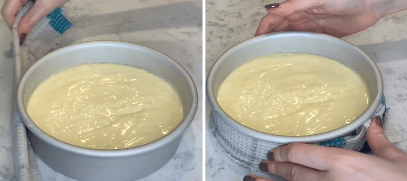 How To Bake Flat Cake Layers - Using a Simple Kitchen Towel