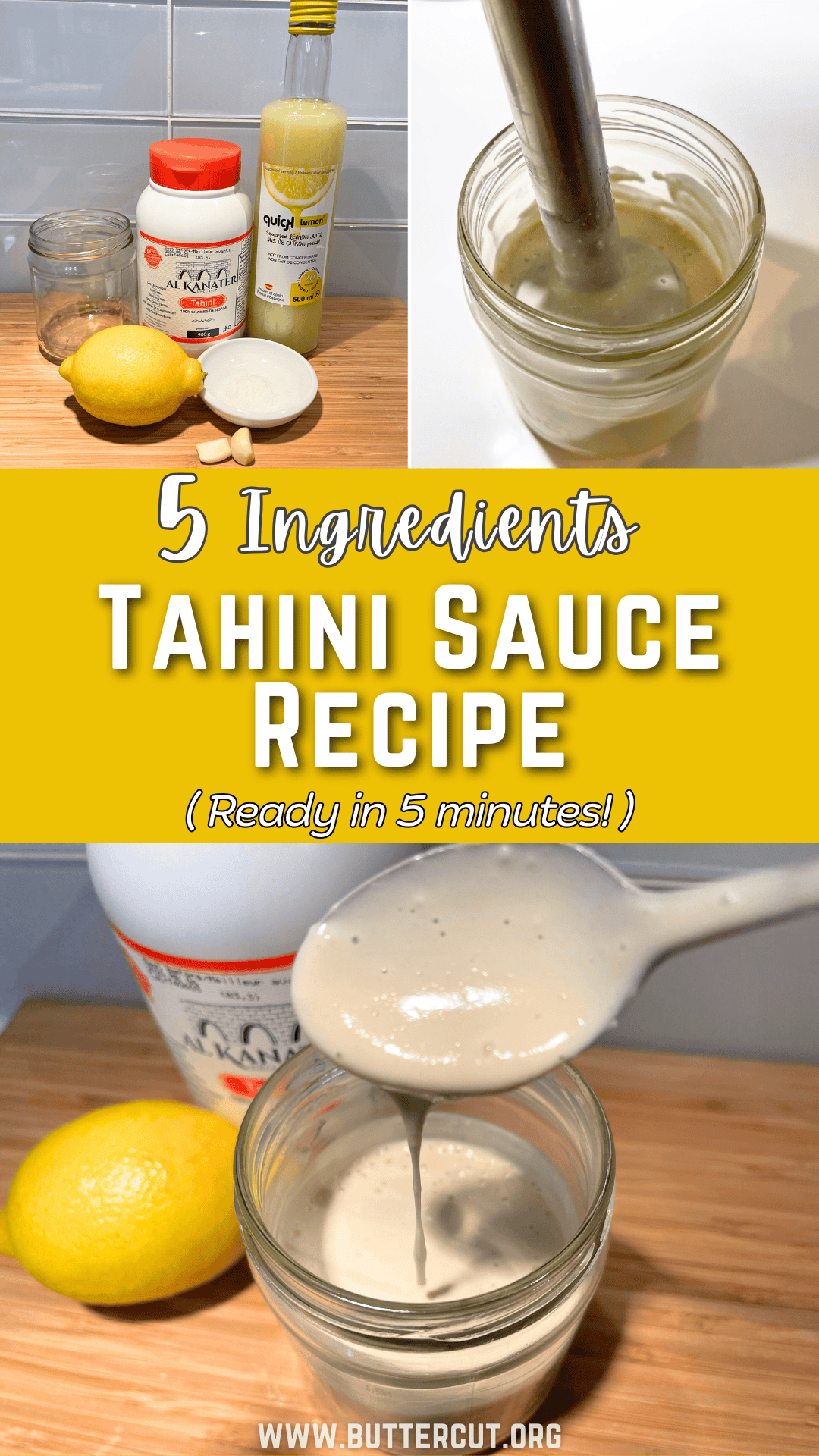Tahini Sauce Recipe (Tarator Dressing) - 5 Simple Ingredients