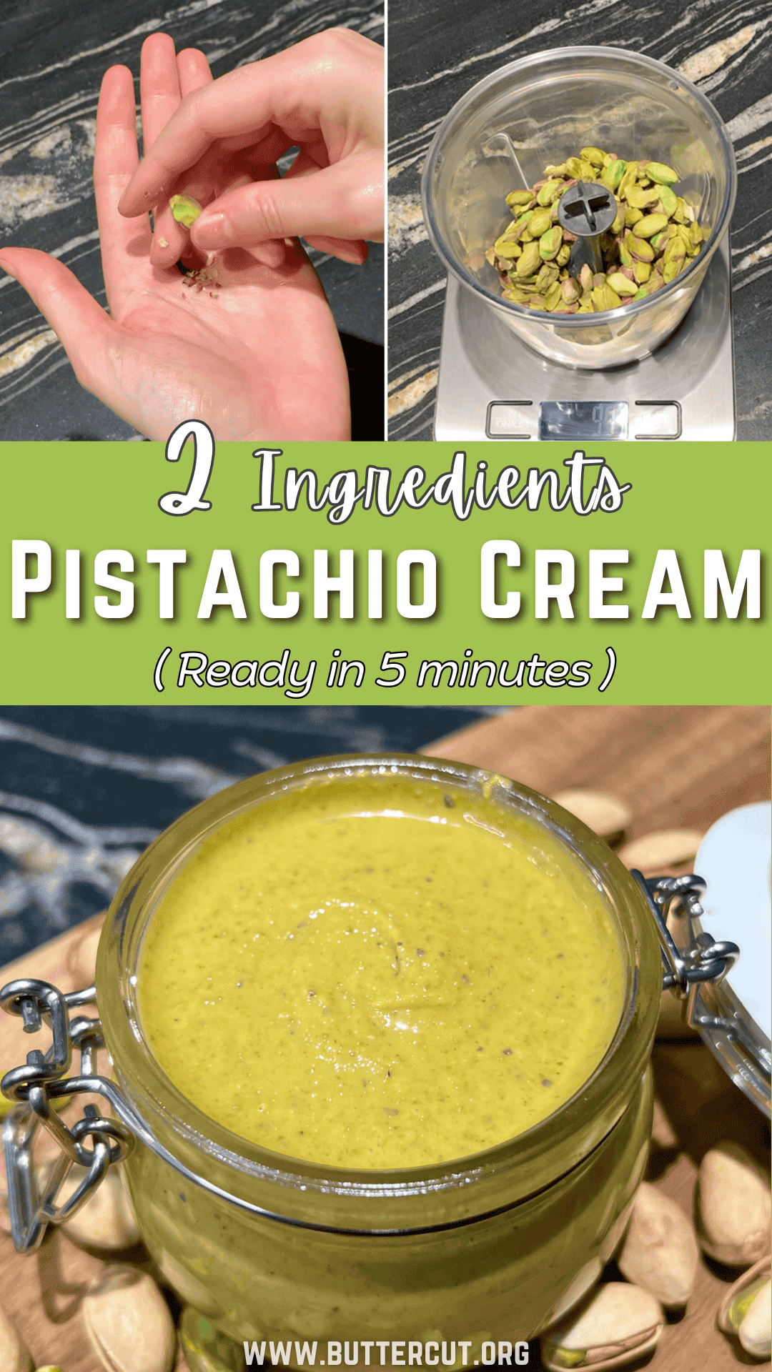Pistachio Cream Recipe (ONLY 2 Ingredients!)