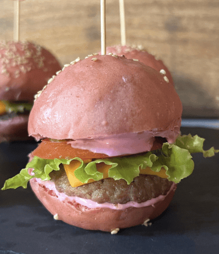 Pink Burger Buns - Easy Recipe NO Artificial Colors!